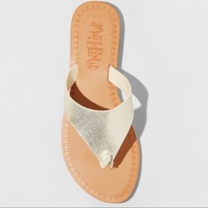 Mad Love | Shoes | Mad Love Vada Gold Thong Flip Flop Sandals | Poshmark